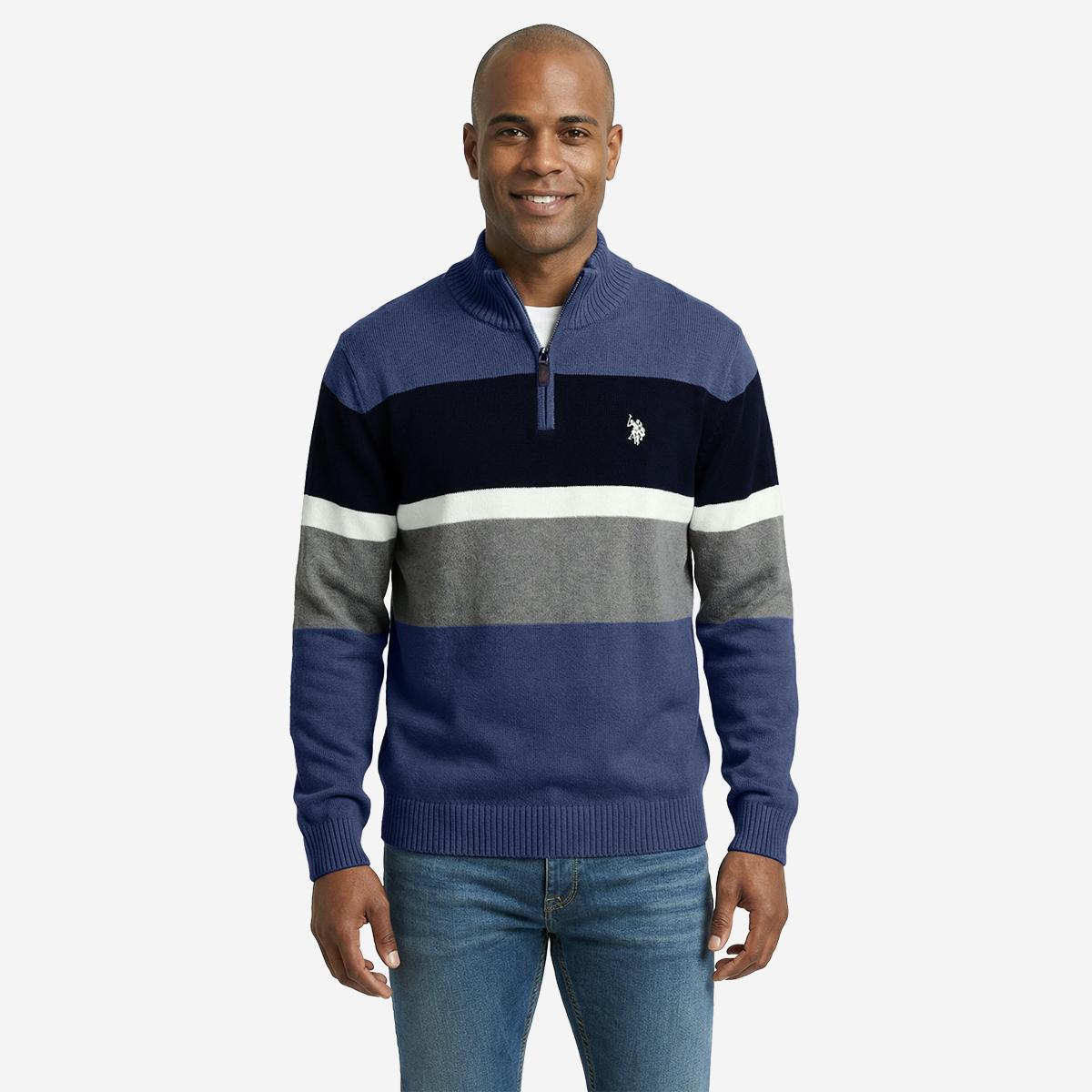 Click here for Mens U.S. Polo Assn.(R) Color Block Stripe 1/4 Zip... prices